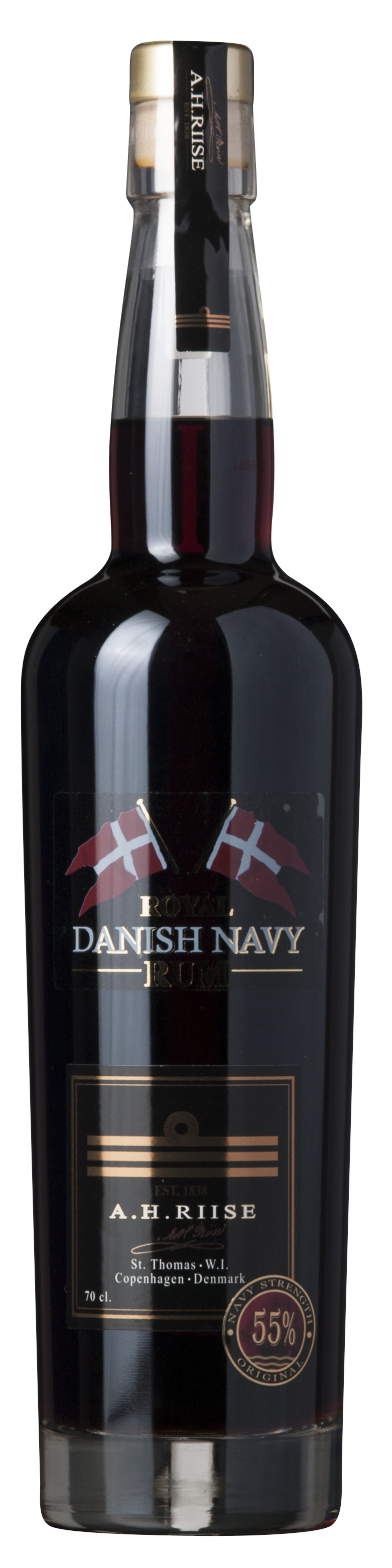 55 % Royal Danish Navy Strength Rum fra A.H. Riise